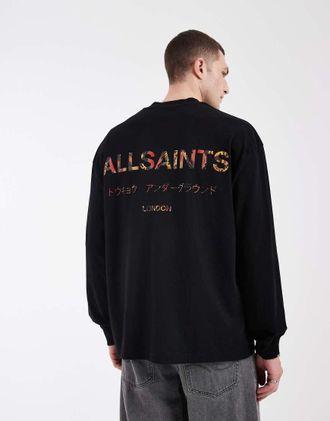 AllSaints Underground - Lang&auml;rmliges Shirt mit Schlangenmuster-Bunt