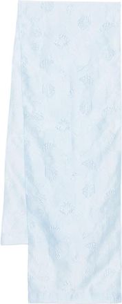 Talbot Runhof châle à design cache-coeur - Bleu