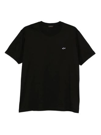 Paul & Shark t-shirt en coton à détail requin - Noir