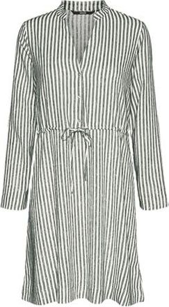 Vero Moda Vmberta Pia Ls Robe Courte JRS GA Mini, Blanc Neige/Rayures : Laurel Wreath, S Femme