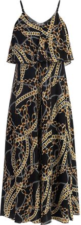 Faina Maxikleid mit Allover-Print Damen schwarz