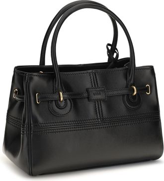 Chlo&eacute; Womens Handbag Paddington Black Buffalo Leather Shoulder Bags