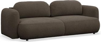 Selsey Sofa mit Schlaffunktion und Bettkasten 253 x 110 cm Braun Boucl&eacute; - Schlafsofa & Couch mit DL-Automatik, gro&szlig;e Schlafcouch 165x205 cm, 3-Sitzer Sofa Be