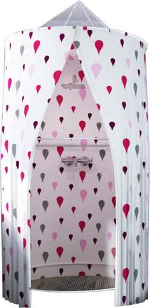 Generic Tragbarer Runder Duschvorhang Mit Rei&szlig;verschluss - Wasserdichter Sichtschutz Aus Polyester for Camping, Strand, Badezimmer Oder Den Au&szlig;enbereich(J)