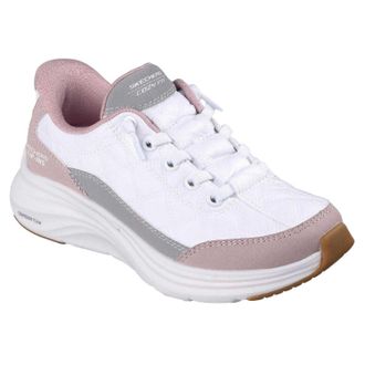 Skechers Cozy Sneaker f&uuml;r Damen, Gesteppt (Wei&szlig;/Lavendel)