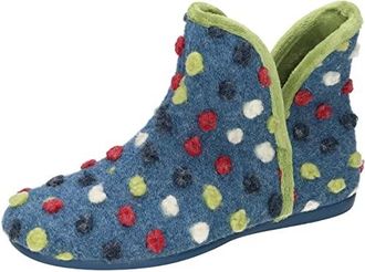 Manitu Femme Chaussons pour la Maison, Bleu, 40 EU