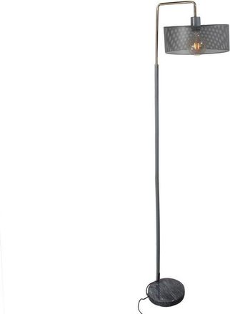 The Home Deco Factory Lampadaire moderne ajour&eacute; Yvan - Socle en marbre - H. 152 cm