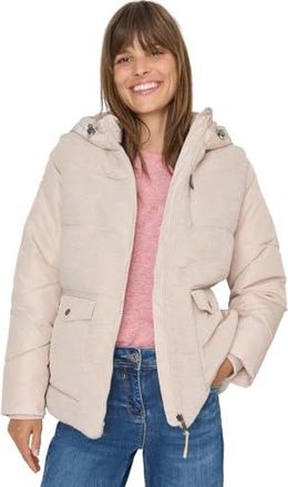 Cecil 2005475 Veste en Peluche avec mélange de Structures, Teddy Vanilla White, XXL Femmes