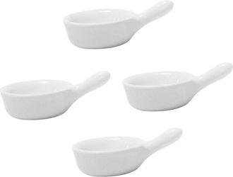 Cabilock Keramik Saucenschale Mit Griff 4 St&uuml;ck Bpa Frei Rutschfest Kompakt Gew&uuml;rz Und Beilagenhalter F&uuml;r Zuhause Und Restaurant