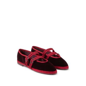 Flabelus Ballerines Claire double bride en coton m&eacute;lang&eacute;