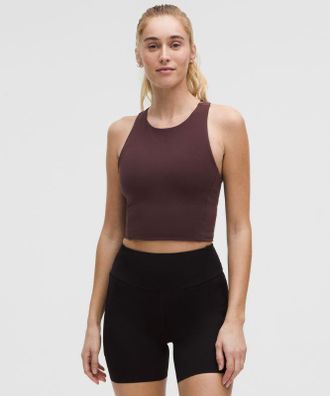 lululemon Swift Speed Crop-Tanktop f&uuml;r Frauen - Gr&ouml;&szlig;e 12 in Goodnight Plum