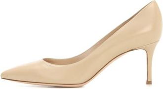 EDEFS Escarpins Femme - Kitten-Heel Chaussures - Bout Pointu Ferm&eacute; - Classique Bureau Soiree Shoes - Beige - Taille 37
