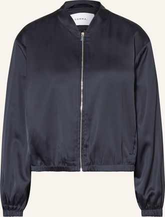 Comma Comma Satinblouson blau