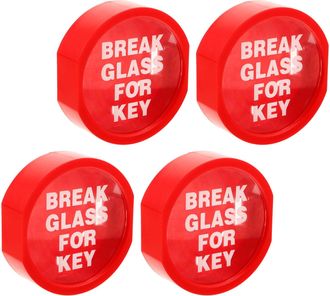 NUOBESTY Wandmontierter Schl&uuml;sseltresor Rot Notfall Schl&uuml;sselbox mit Zerbrechbarem Deckel Kompatibel f&uuml;r Feuerl&ouml;scher und T&uuml;rschr&auml;nke Robuste Aufbewahrung f&uuml;r 