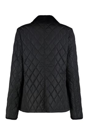 Burberry Womens Padded Nylon Jacket With Check Lining Black Polyamide Trench & Raincoats