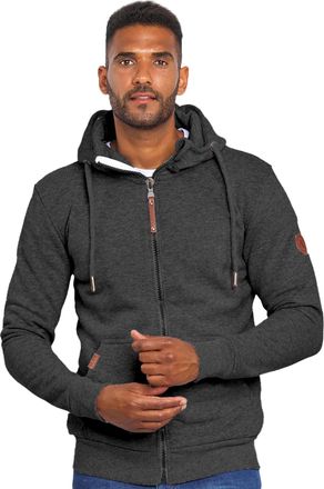 Alessandro Salvarini Herren Sweatjacke (S-3XL) mit Kapuze - Leicht, Atmungsaktiv, Kapuzenpullover mit Reißverschluss Männer - AS-292 DGrau XX-Large