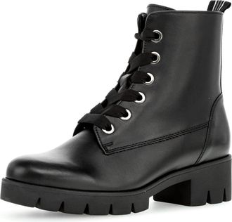 Gabor Damen Combat Boots, Frauen Stiefeletten,Wechselfußbett,Best Fitting,Warmfutter,uebergangsschuhe,uebergangsstiefel,schwarz,42 EU / 8 UK