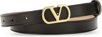 Valentino Garavani Reversible Smooth Leather Belt - Black