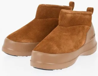 Moon Boot Suede LUNA Booties with Eco-Shearling Lining size 40