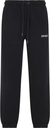 Off-white Homme, Pantalons, Noir, Taille: S Pantalon de surv&ecirc;tement &agrave; revers avec fl&egrave;che h&eacute;raldique