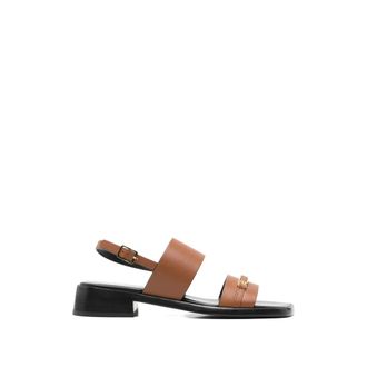 Sergio Rossi Logo-plaque Buckled Sandalen - - Shoes - Damen - Braun - 38 EU