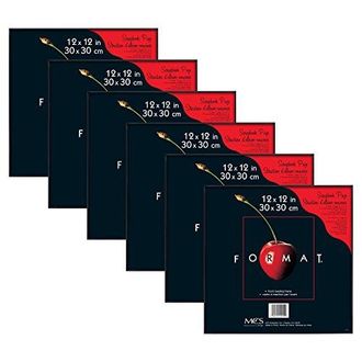 MCS Format Rahmen, schwarz, 12 x 12 Zoll, Set von 6 P, Plastik, schwarz, 12 x 12-Inch
