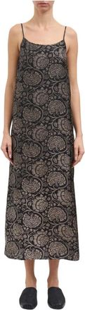 Uma Wang UMA Wang, Femme, Robes, Noir, Taille: 38 FR Abito Anaya in Viscosa e Cupro