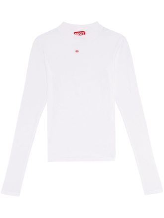 Diesel T-Mokky-Ls-Microdiv Oberteil mit Stehkragen - Weiß