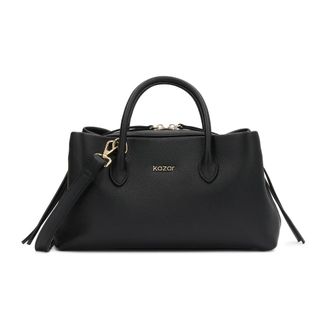 Kazar Architektonische Lederhandtasche - - Bags - Damen - Schwarzk - ONE SIZE