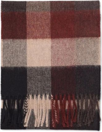 Norse Projects écharpe Moon à carreaux - Rouge