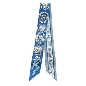 Generico Châle floral Tarot, écharpe longue en soie pour femme pour un style polyvalent, bleu, 100 cm