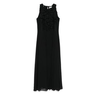 Forte_Forte En Fleur Stickerei Popeline Und Georgette Kleid - - Dresses - Damen - Schwarzk - S