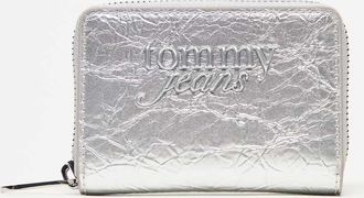 Tommy Jeans Porte-monnaie effet m&eacute;tallis&eacute; avec logo - Argent&eacute;