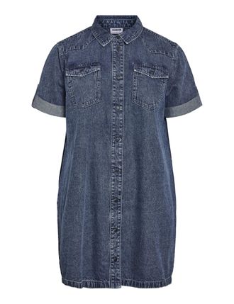 Noisy May Damen Nmnew Signe Ss DNM DRSS Vi002Mb Cur Noos, Medium Blue Denim, 44