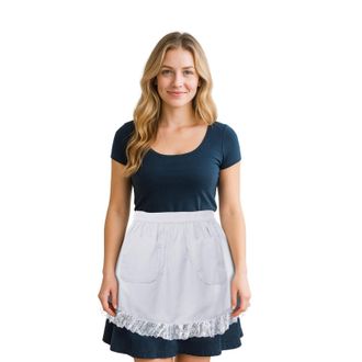 Aspire Home Accents Servierschürze Toddler Kellnerin Schürze Retro Taillenschürze mit Zwei Taschen