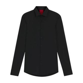 HUGO BOSS Hugo - Kenno Hemd f&uuml;r Herren, Schmal (Schwarz)