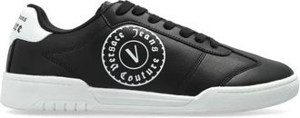 Versace Jeans Couture Homme, Chaussures, Noir, Taille: 45 EU Chaussures de sport avec logo imprim&eacute;