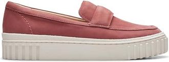 Clarks Mocassins Mayhill Cove, daim, rouge, pour femme, rouge, 37 EU