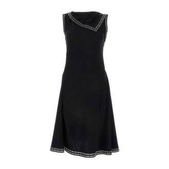 Burberry Kleid aus Satin mit Lochstickerei - - Dresses - Damen - Schwarzk - 2XS