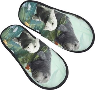 Generic Pantoufles De Voyage Vache Marine R&eacute;utilisables Pantoufles En Feutre Lavables Hiver Chausson Pour Voyage Automne Invit&eacute; L