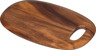 Tala Kleines gebogenes Schneidebrett, lackiertes Akazienholzbrett, mit glattem, gebogenem Rand. Dieses Holzbrett ist ideal zum Servieren, Präsentieren und 