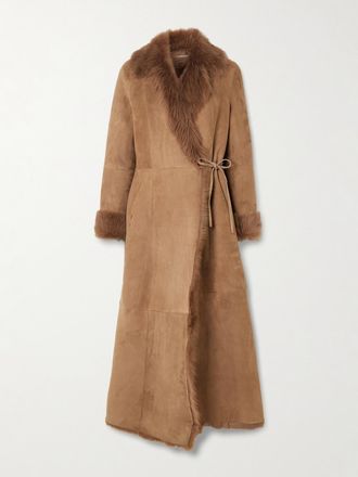 Nour Hammour Joni Mantel Aus Shearling - Braun