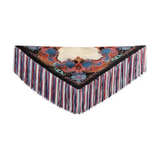 Etro Femme, Accessoires, Multicolore, Taille: ONE Size Foulard With Fringe 70X70