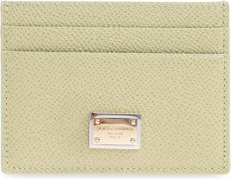 Dolce & Gabbana Femme, Accessoires, Vert, Taille: ONE Size Porte-cartes en cuir