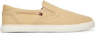 Tommy Hilfiger Sneakers aus Stoff Th Low Profile Slip On FW0FW09103 Beige