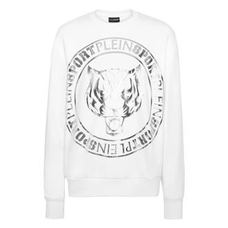 Plein Sport Tiger Sweatshirt - - Sport - Herren - Wei&szlig; - 2XL