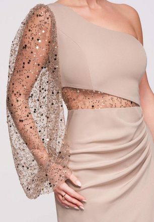 Ombre Abendkleid Elegantes Abendkleid mit One-Shoulder-Design Asymmetrischer Schnitt mit One-Shoulder-Tr&auml;ger