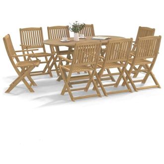 vidaXL Vidaxl - Chaises de jardin pliantes lot de 8 54,5x58x90 cm bois dacacia
