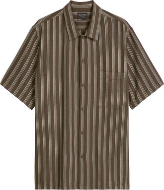 Marc O'Polo Strick-Kurzarmhemd mit Streifen und Brusttasche, Regular Fit in