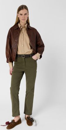 Gerard Darel Jean slim en coton - ADELA - Vert Kaki